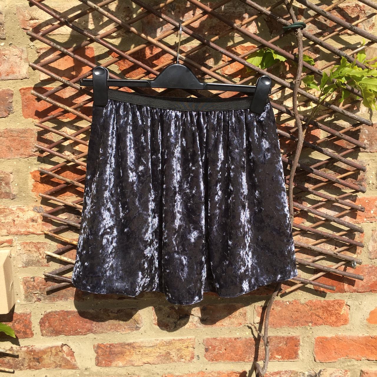 Handmade reworked vintage fabric silver grey velvet... - Depop