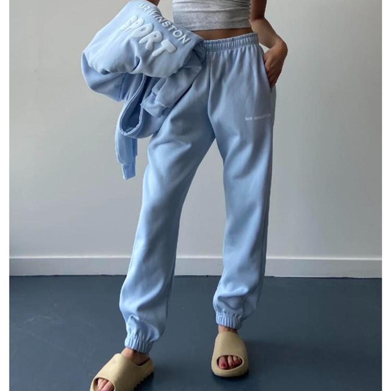 mr winston baby blue trackies size m LOOKING TO... - Depop