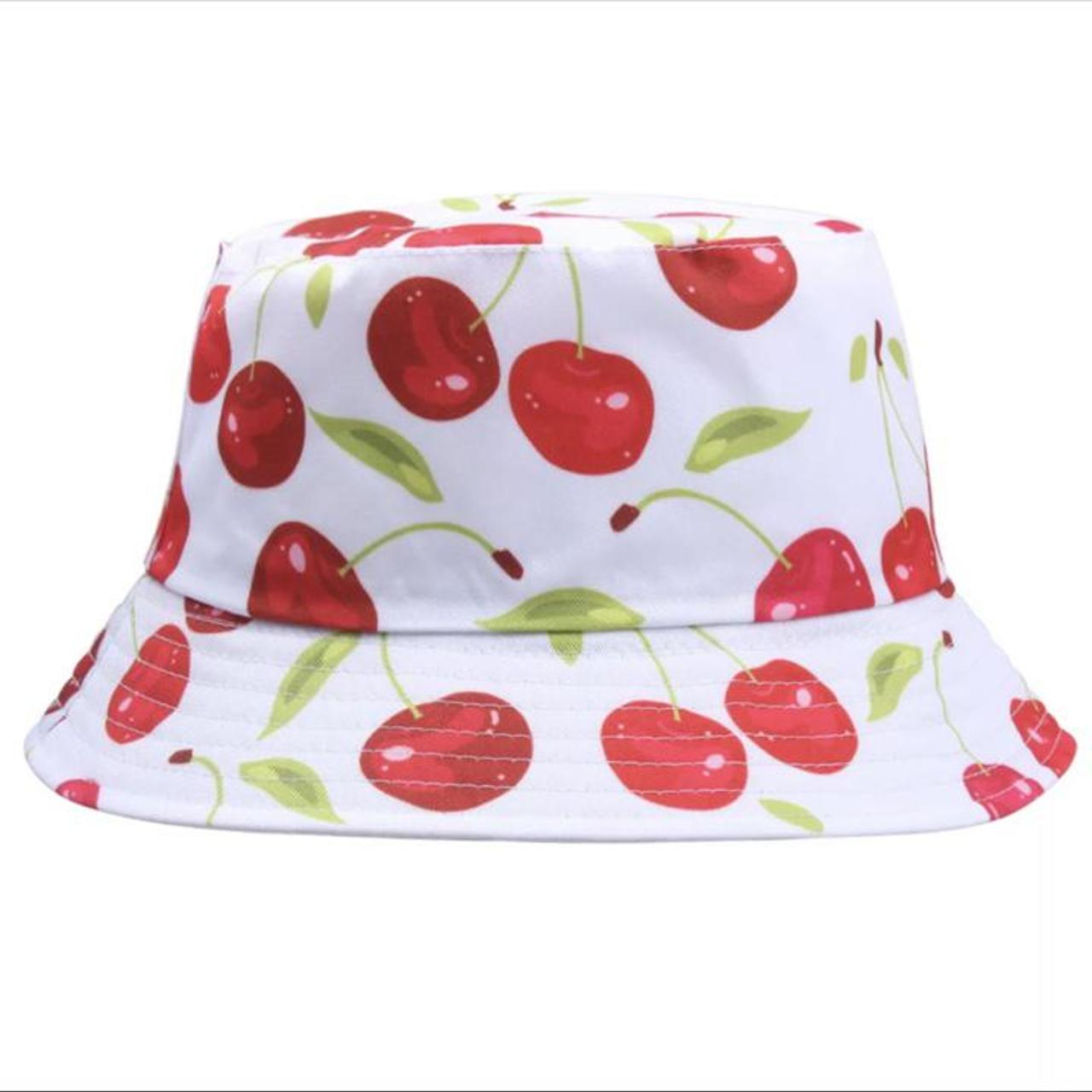 cherry bucket hat - black or white available 🍒🌸 One... - Depop