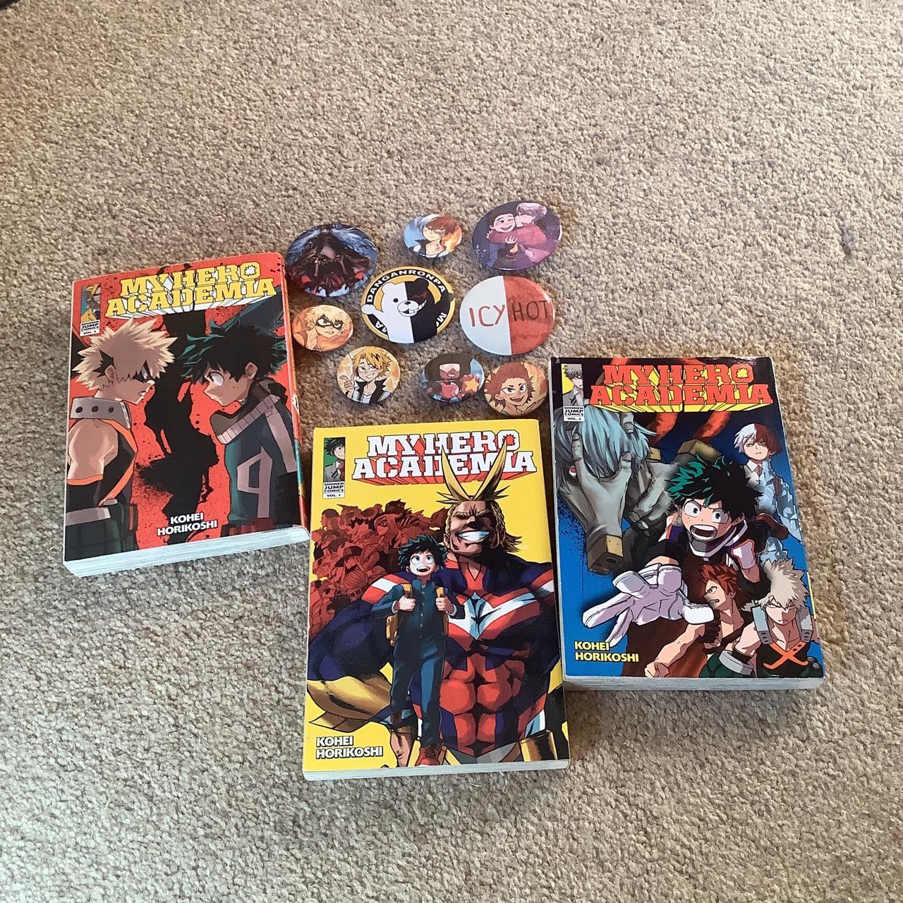 Anime bundle Volumes 1, 2 & 3 of my hero academia... - Depop