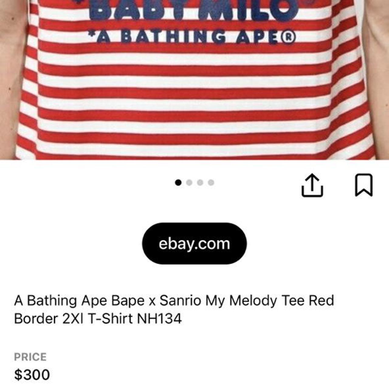 A BATHING APE BAPE X SANRIO MY MELODY COLLAB SIZE... - Depop