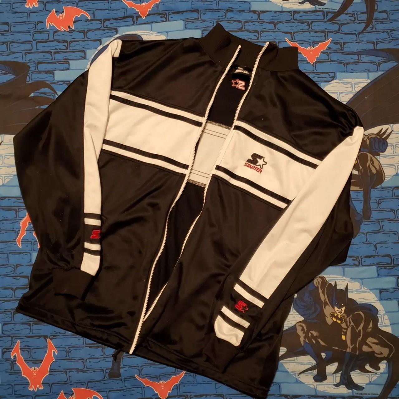 90s 2 Tone Starter Track Jacket. NO ZIPPER Size... - Depop