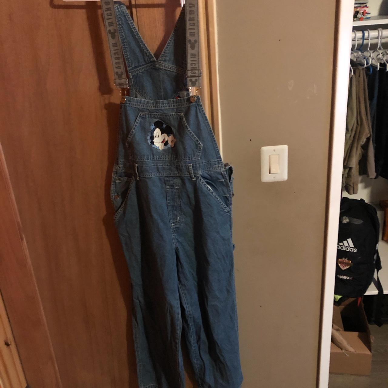 Mickey Mouse carpenter overalls Says size medium I’m... - Depop
