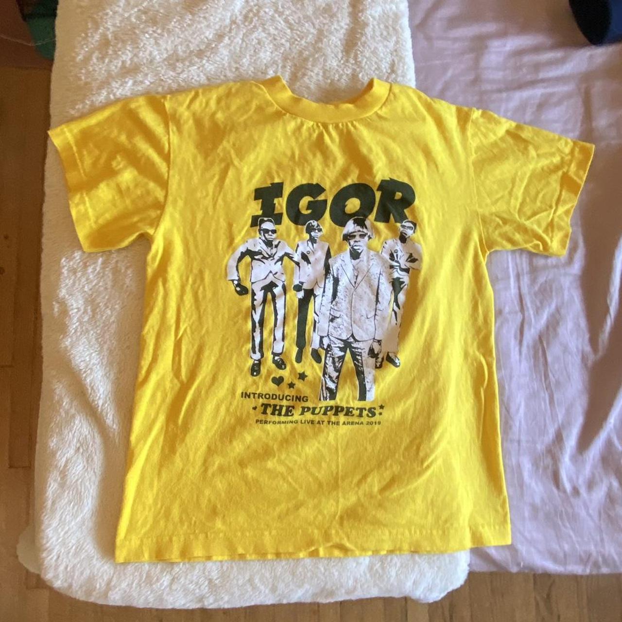 Yellow IGOR Puppets Tee never worn bought it... - Depop