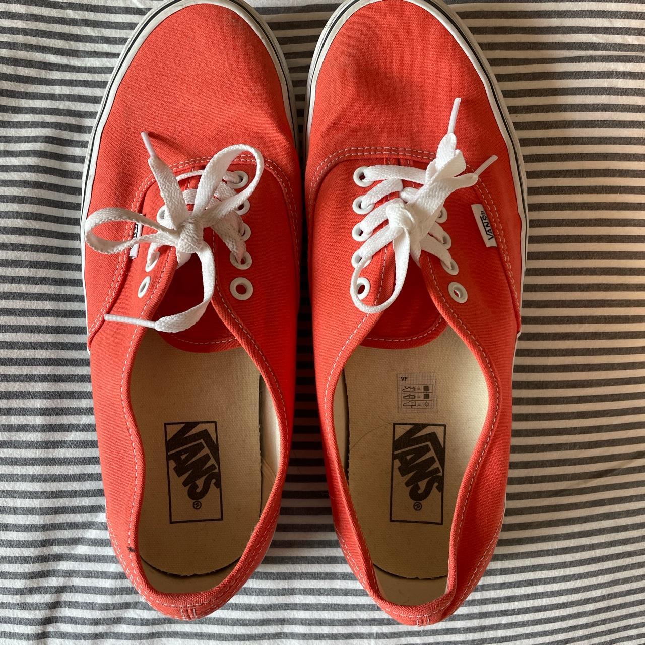 Vans orange authentic shoes mens 10/ womens... - Depop