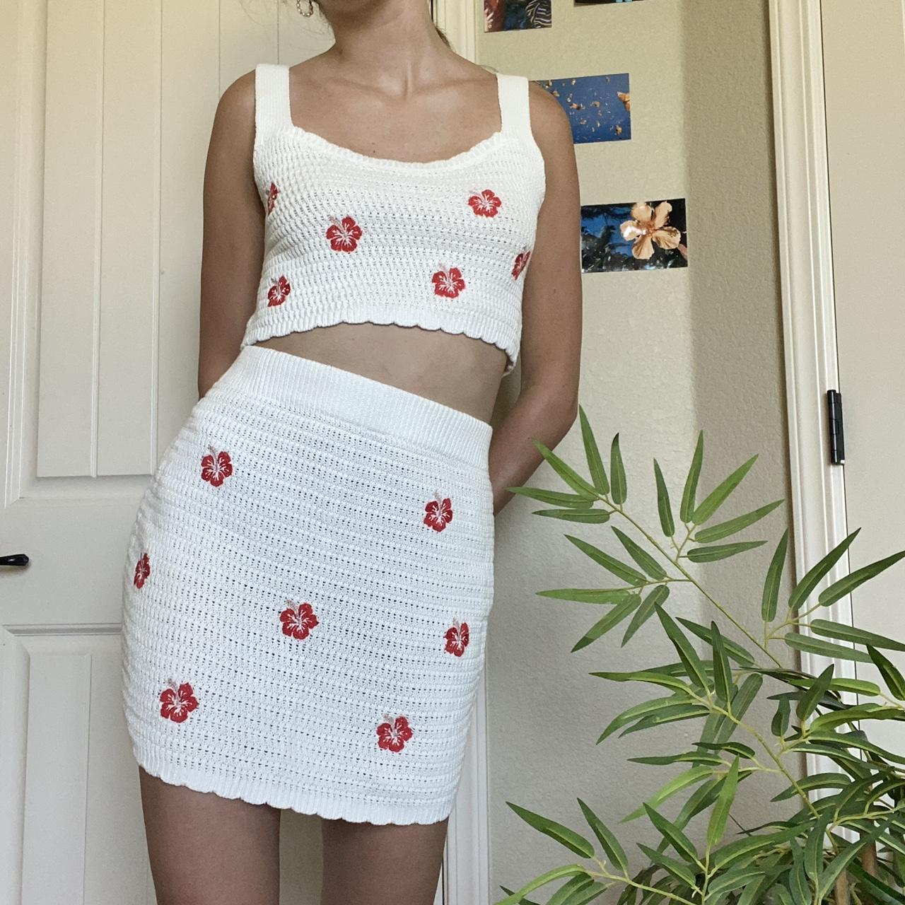 crochet matching set / vacay vibes / top: size... - Depop