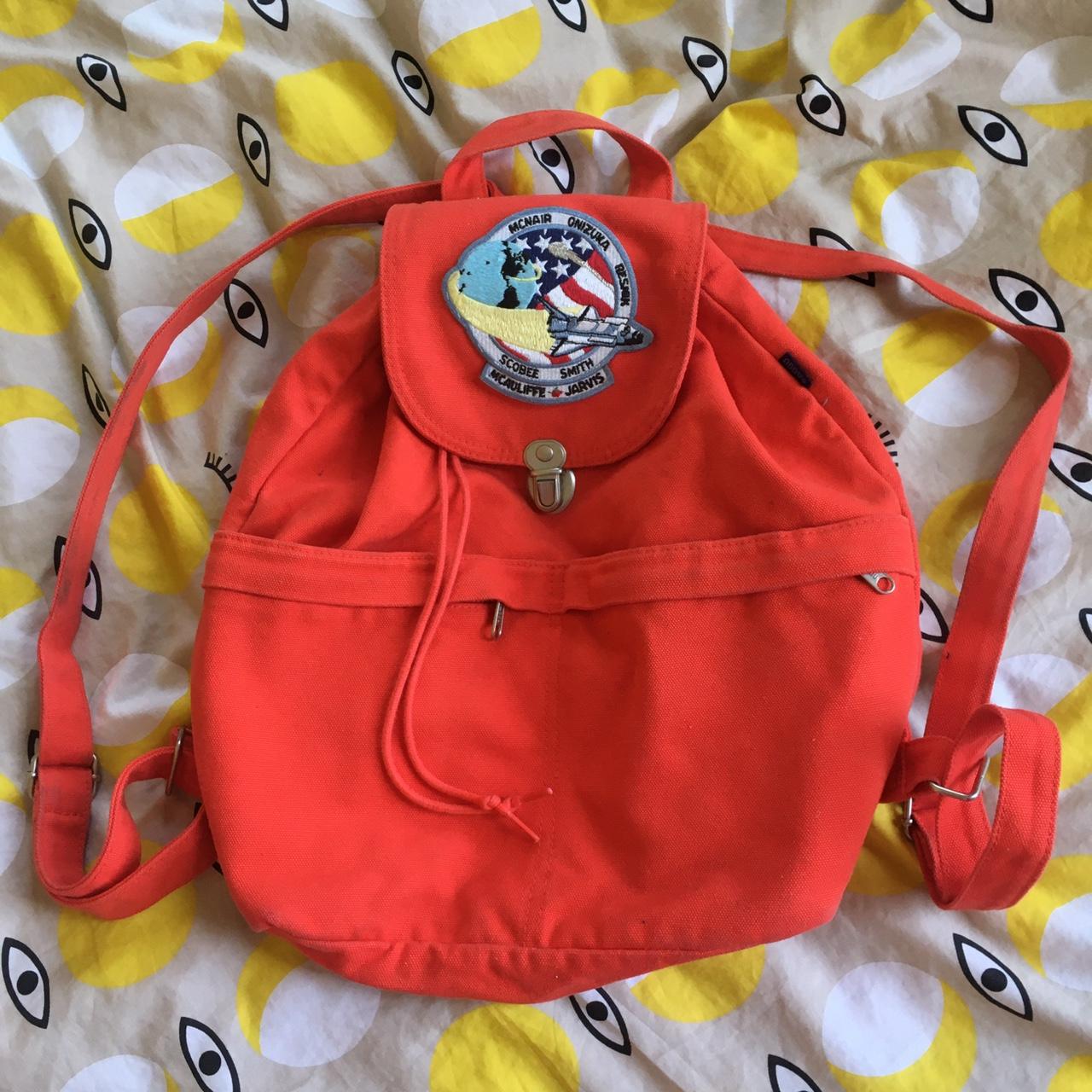 Heavy duty POPPY red BAGGU day backpack made from... - Depop