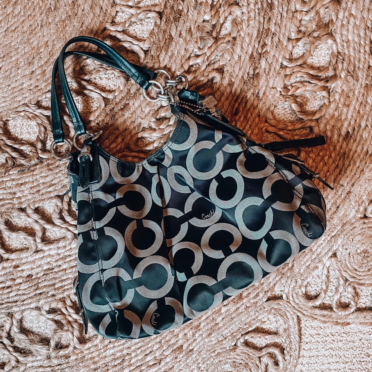 Mid 2000s authentic Coach logo slouchy purse 🖤 ... - Depop