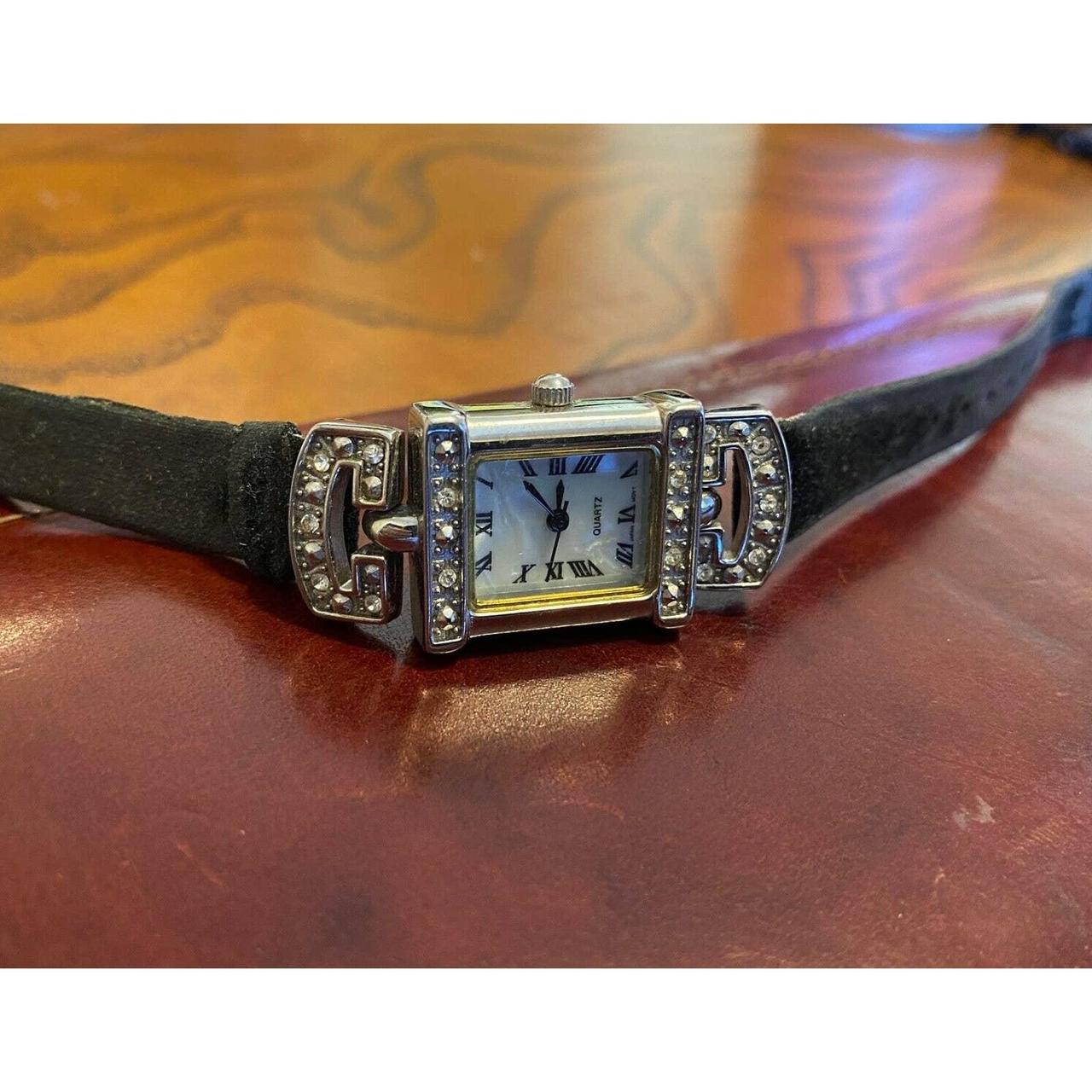 Women's Silver Tone Avon Watch, MOP Face, Crystal... - Depop