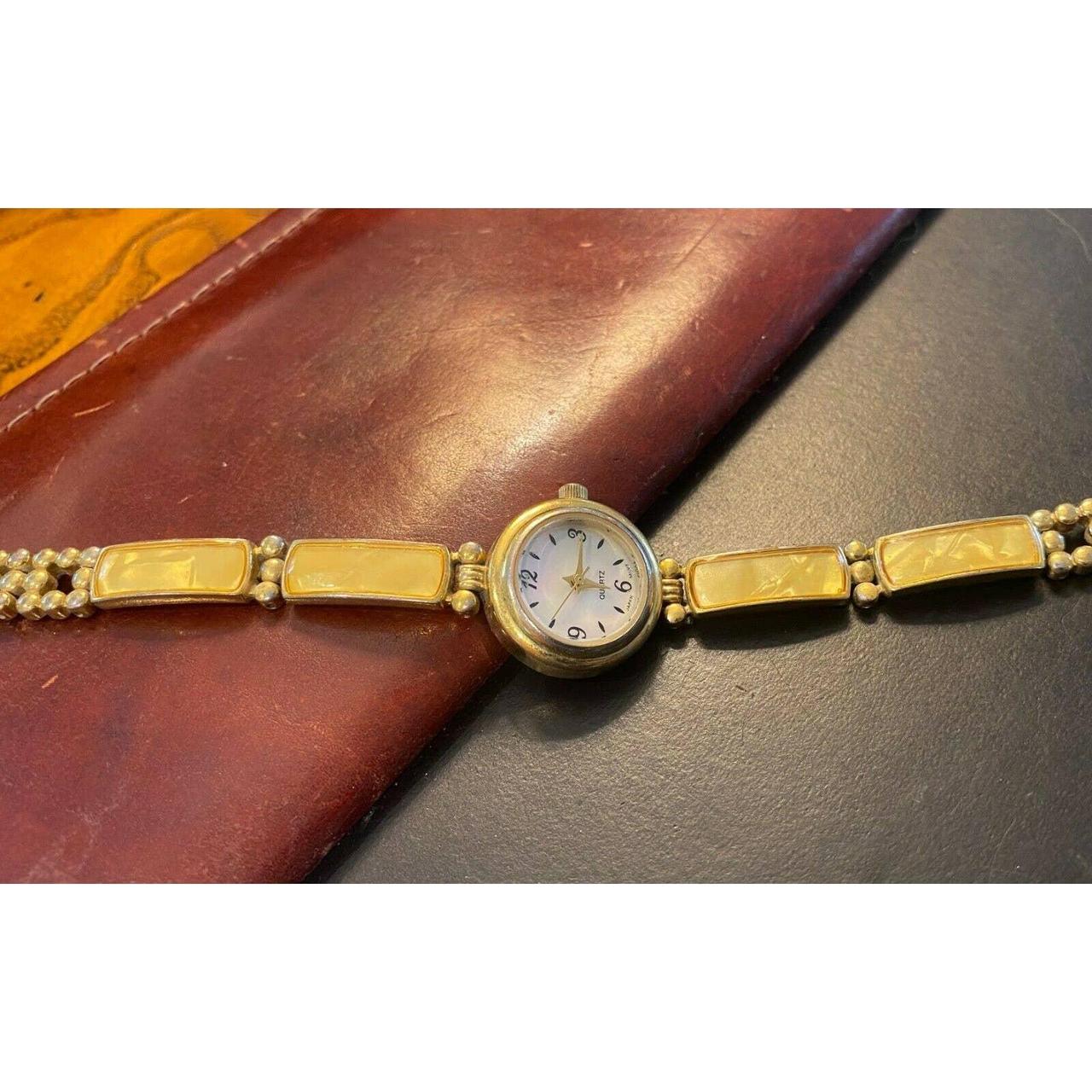 Women's 20mm Gold Tone Avon Watch, MOP Face, MOP... - Depop