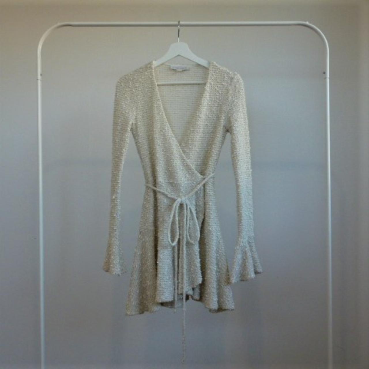 SHONA JOY Long Sleeve Winter Flounce Wrap Dress -... | Depop