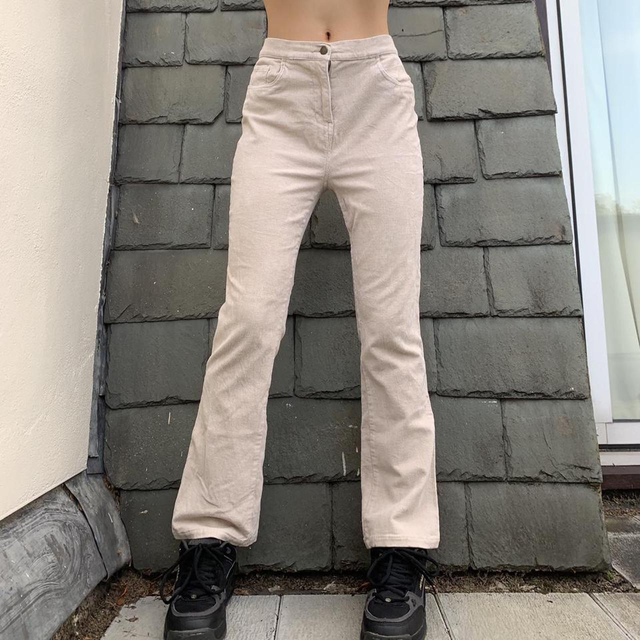 The pengest cream cord flares 🤍 no labelled size but... - Depop