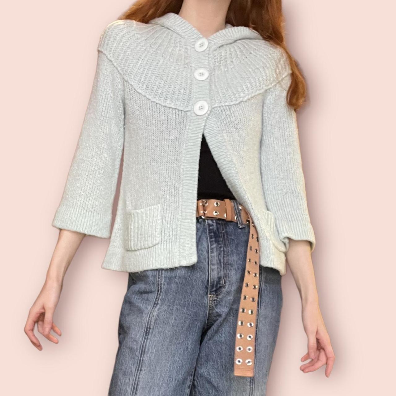 This is a hooded dELiA’s sweater with some pilling... - Depop