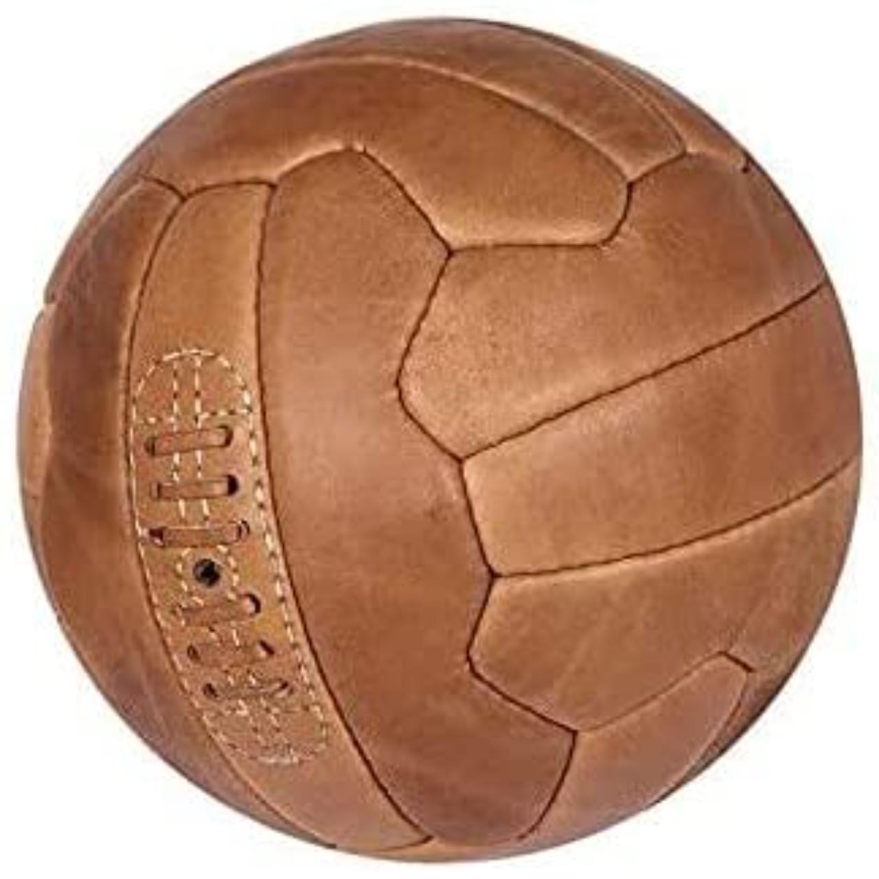 Retro Vintage Soccer Ball Antique Leather Football... - Depop