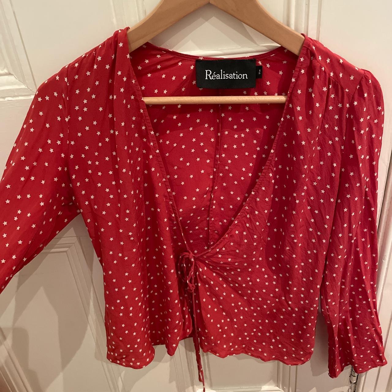 Realisation Par Bianca Silk wrap top Size... - Depop