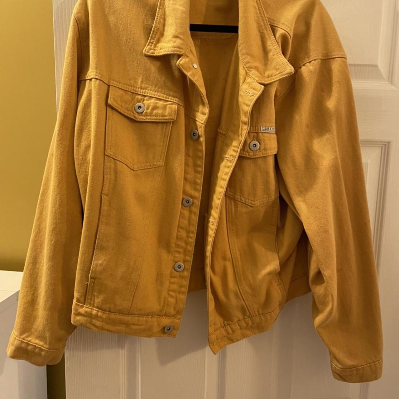 Asos Yellow denim jacket size medium - Depop