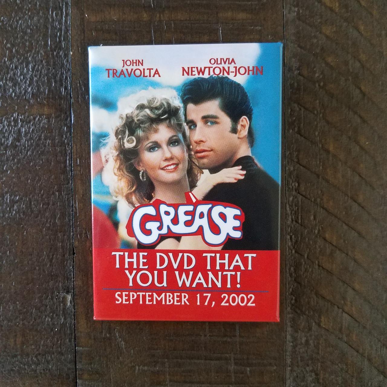 Grease DVD Release Promotional Pin Button 2002 JOHN... - Depop
