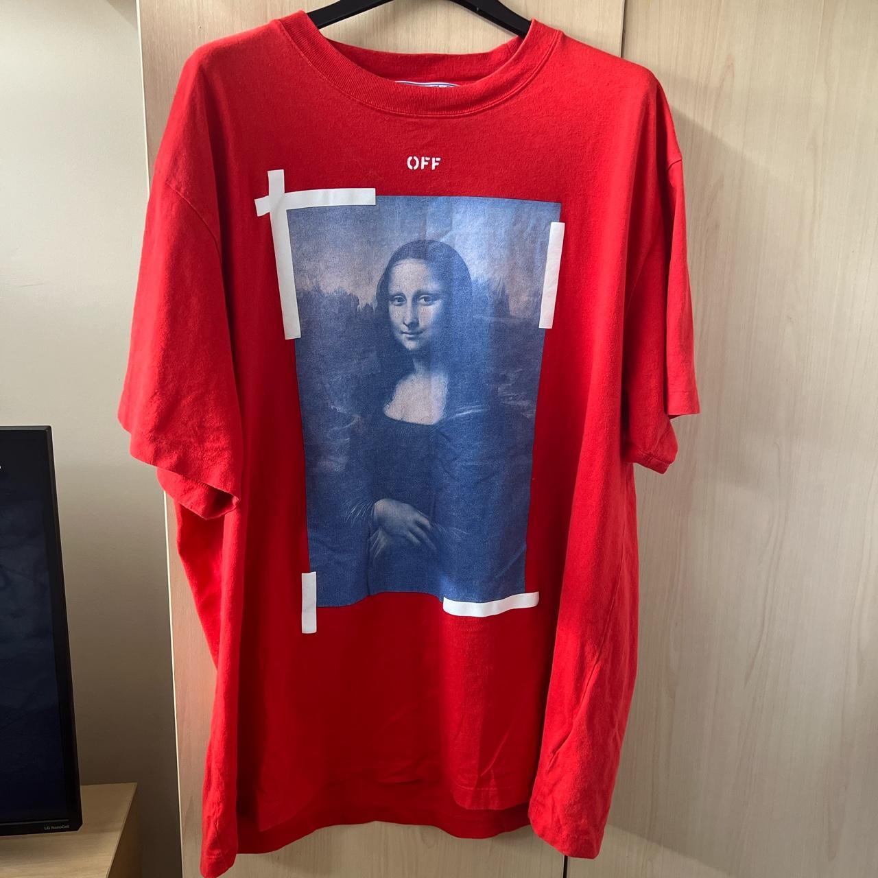 Off white Mona Lisa tee Size M but fits L, XL as... - Depop
