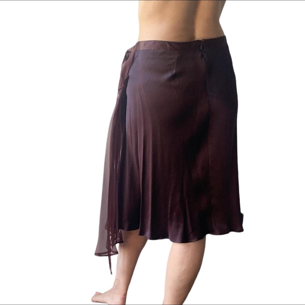 Massimo Danieli gonna in tessuto lurex color bordoux... - Depop