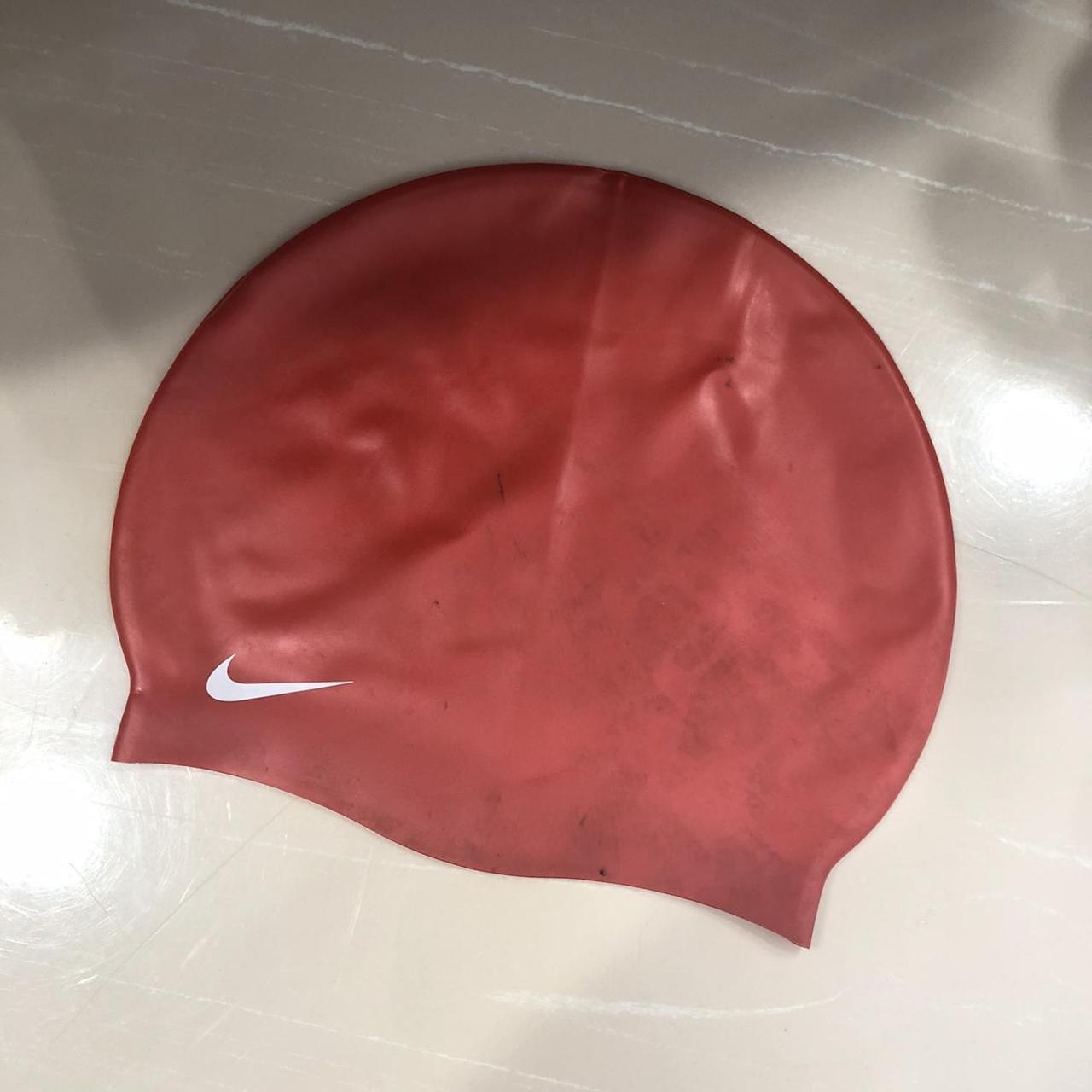 Nike Bright Red Swim Cap Some marks as pictured... - Depop