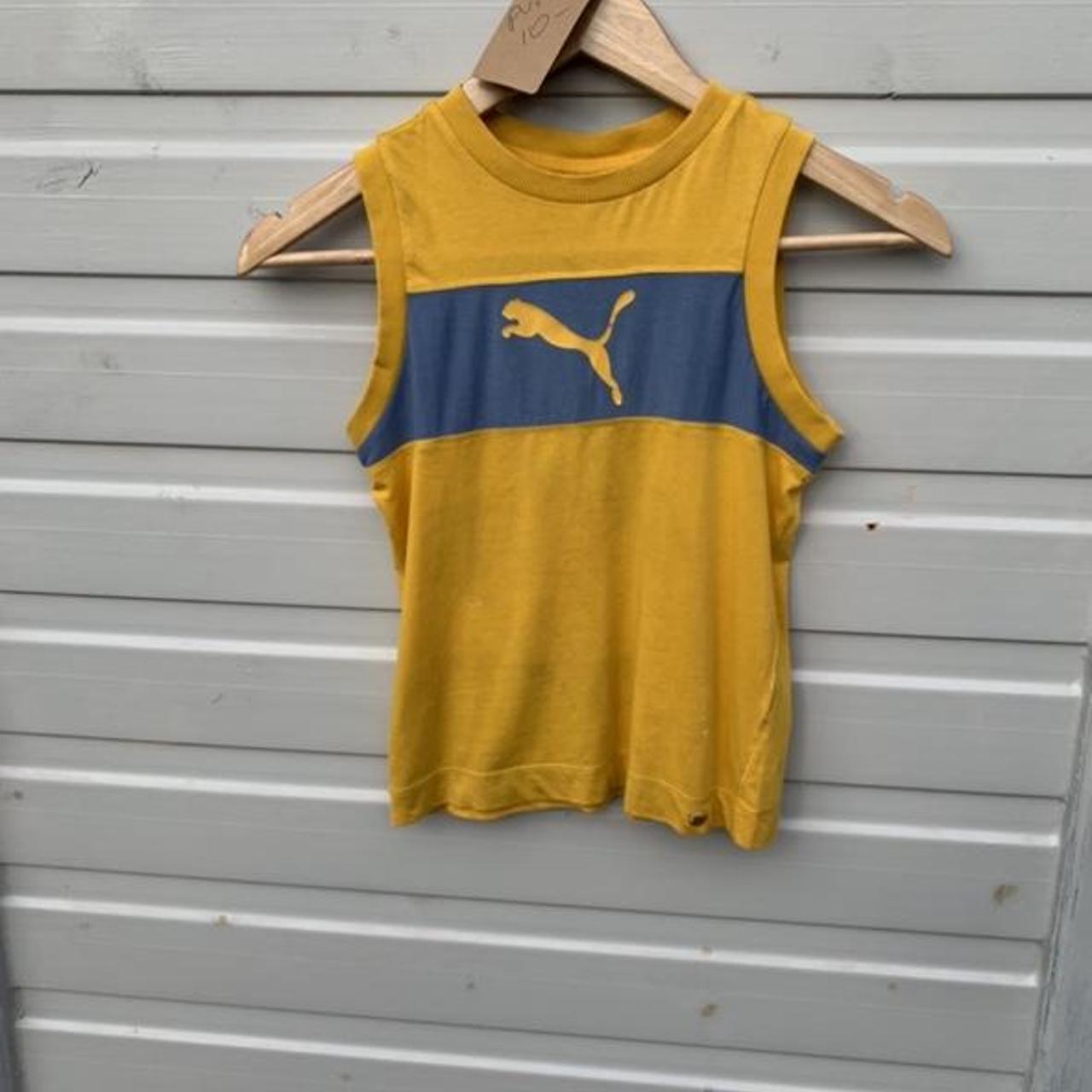 Yellow puma vest top 8-9 years - Depop