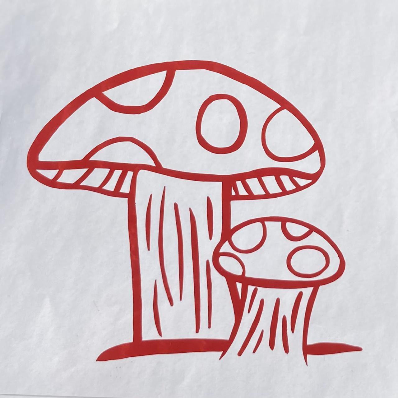 Mushroom Art Sticker/Decal Hand drawn sketch... - Depop