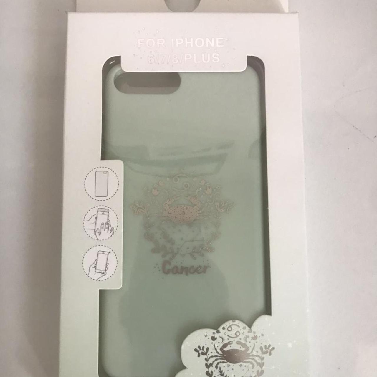 Green zodiac cancer primark phone case for iphone... - Depop