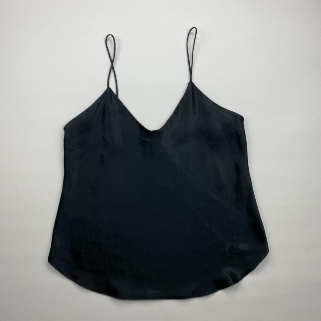 calvin klein X japan intimate cami -black satin... - Depop