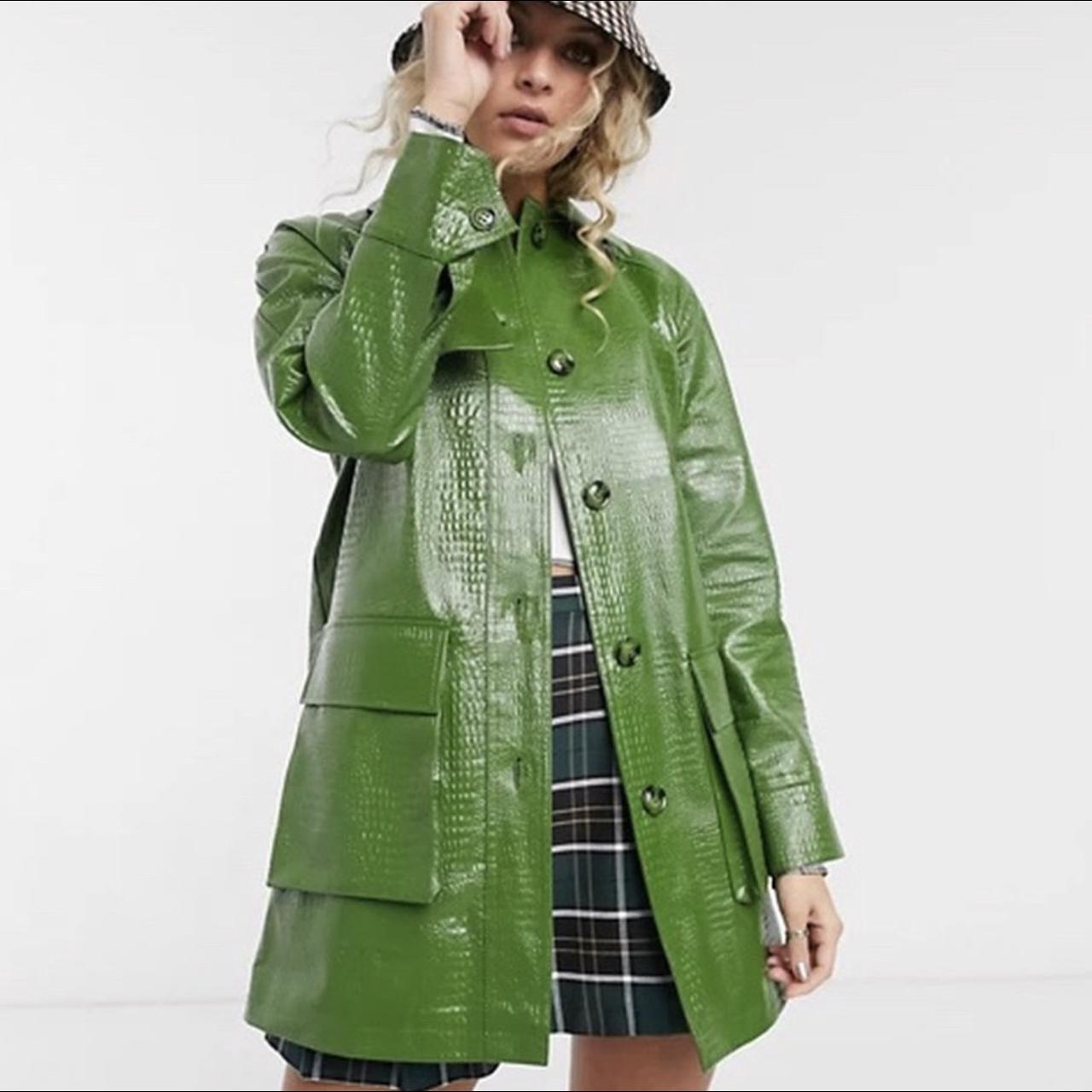 LOOKING FOR this croc pvc leather green... - Depop