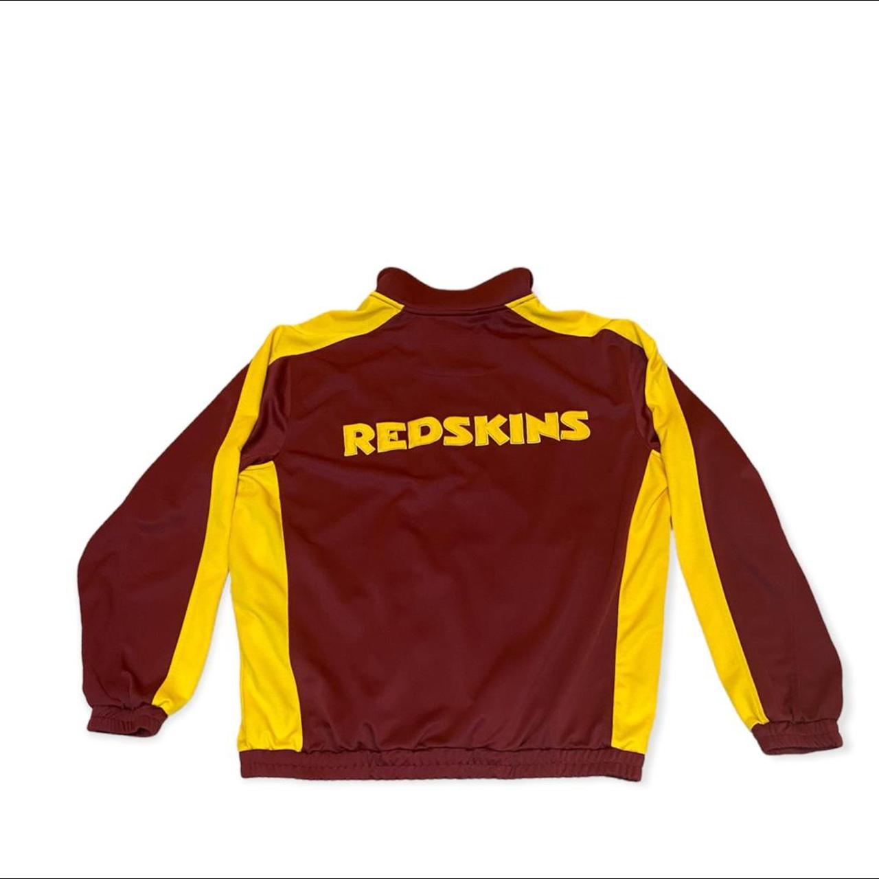 NFL Men's Yellow and Burgundy Jacket | Depop