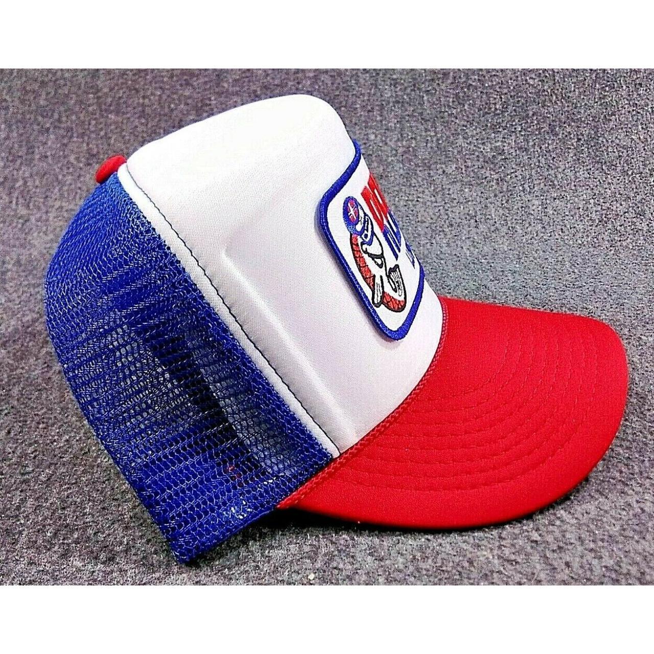 Red White And Blue Rebel Lures Trucker Hat. - Depop