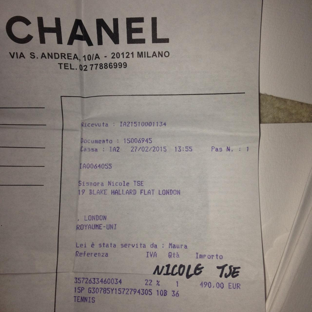 Chanel proof receipts to proof my items are legit!... - Depop