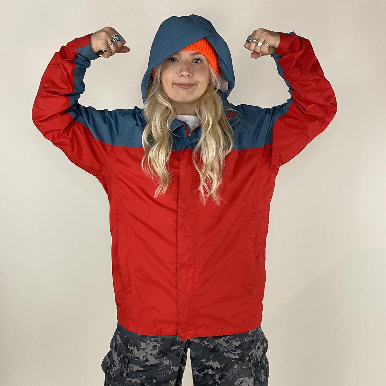 Colorblock rain jacket windbreaker thingy Marmot... - Depop