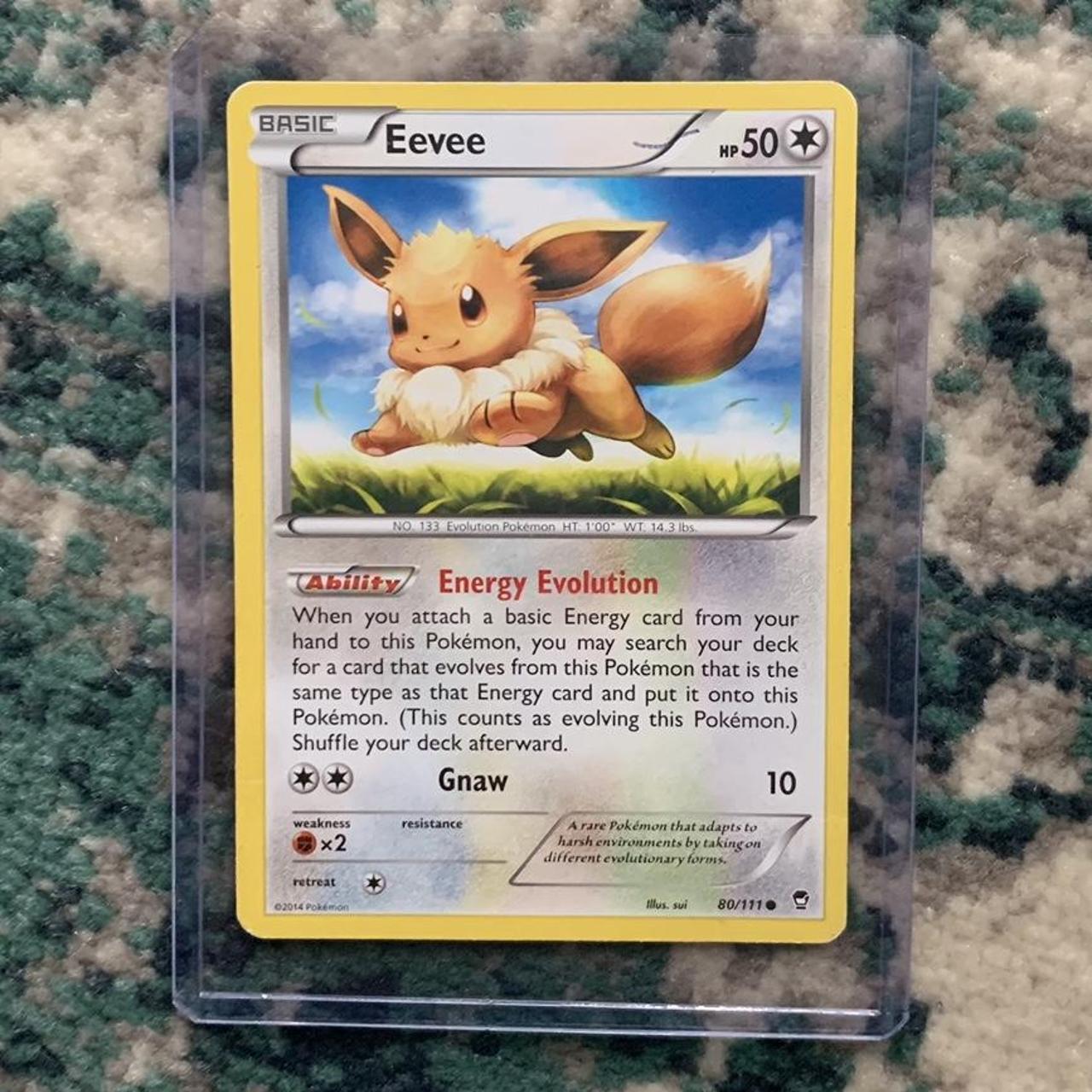 - Eevee 80/111 Pokémon card - Comes with the... - Depop