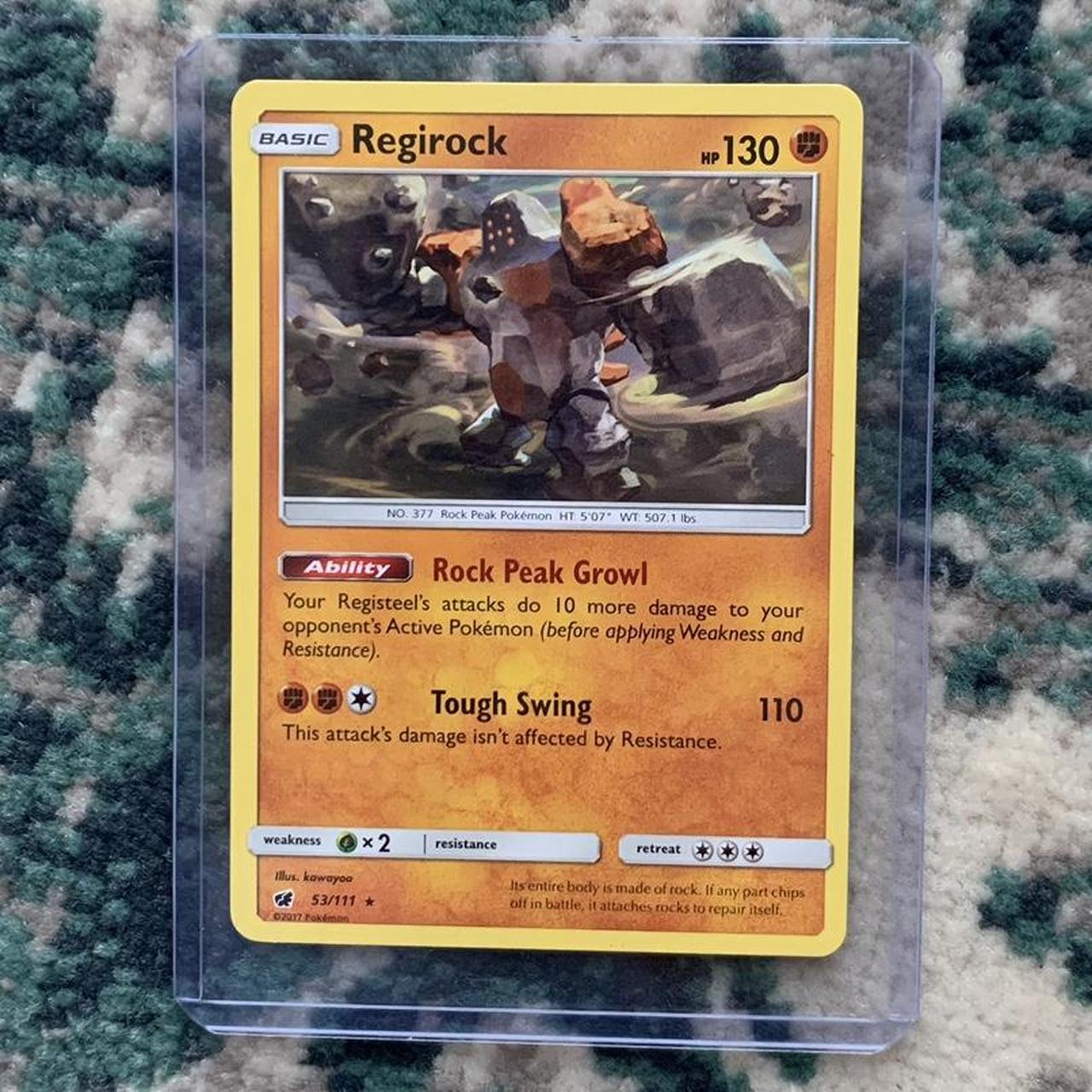 - Regirock 53/111 Pokémon card - Comes with the... - Depop