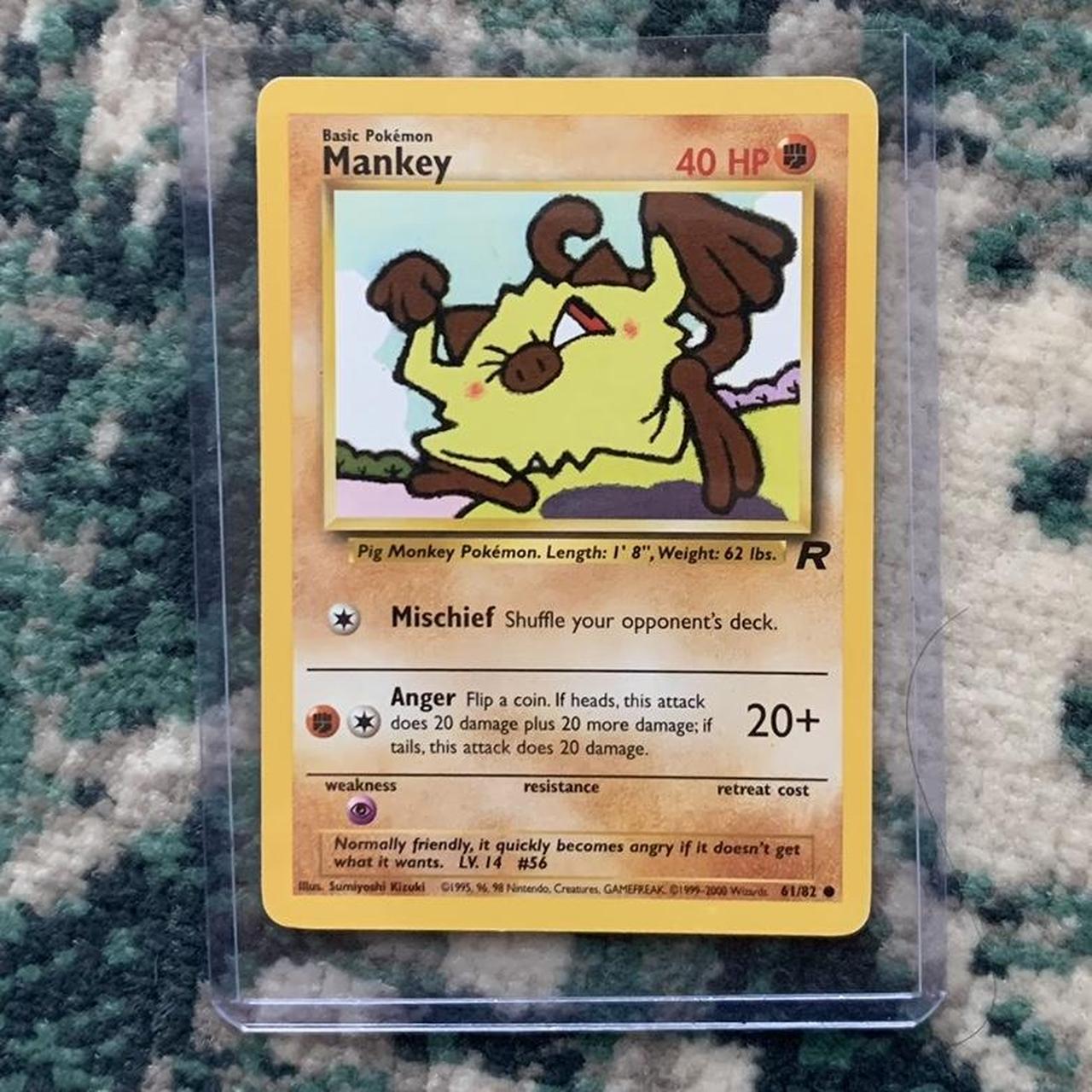 - Mankey 61/82 Pokémon card - Comes with the... - Depop