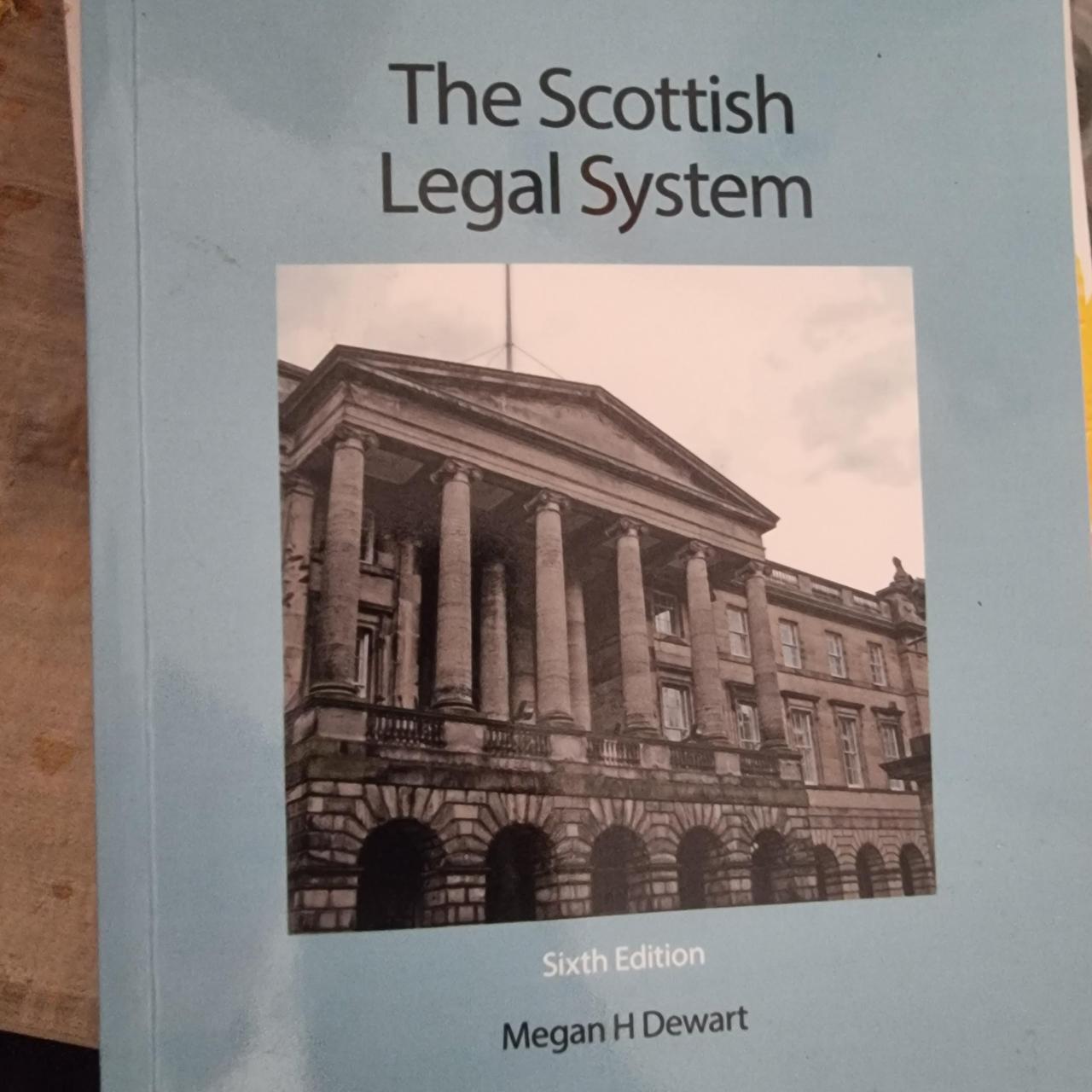 Law book Scottish legal system by Dewart Sixth... - Depop