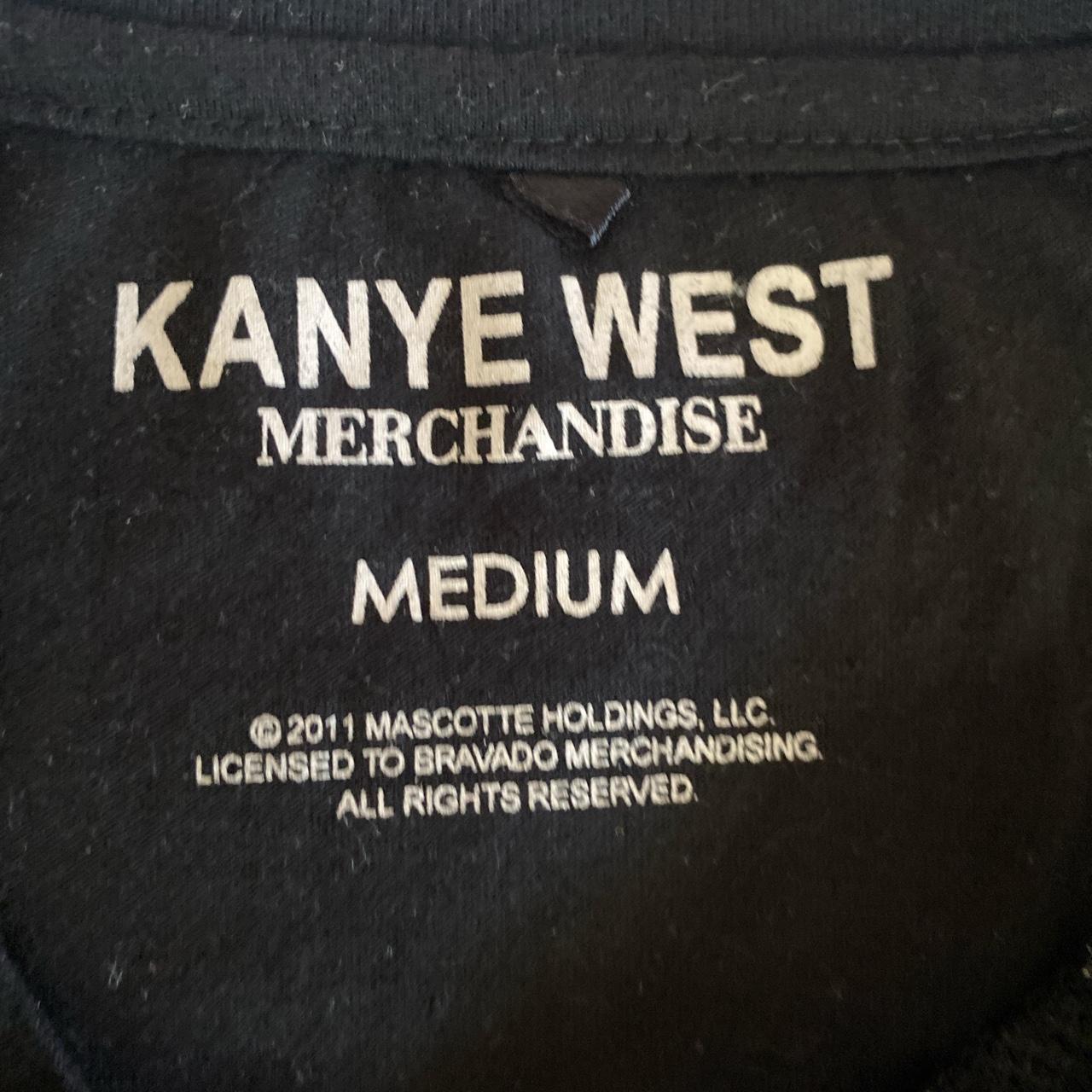 KANYE WEST Merchandise black t-shirt by Mascotte... - Depop
