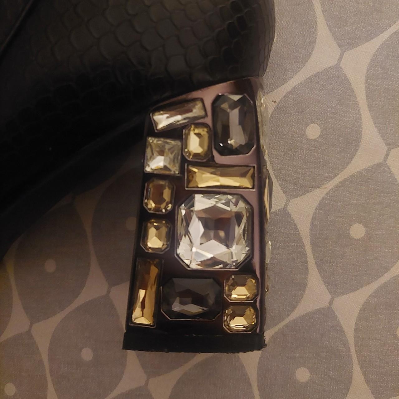 Menbur Black Ankle Boots with Jewelled Heels RRP:... - Depop