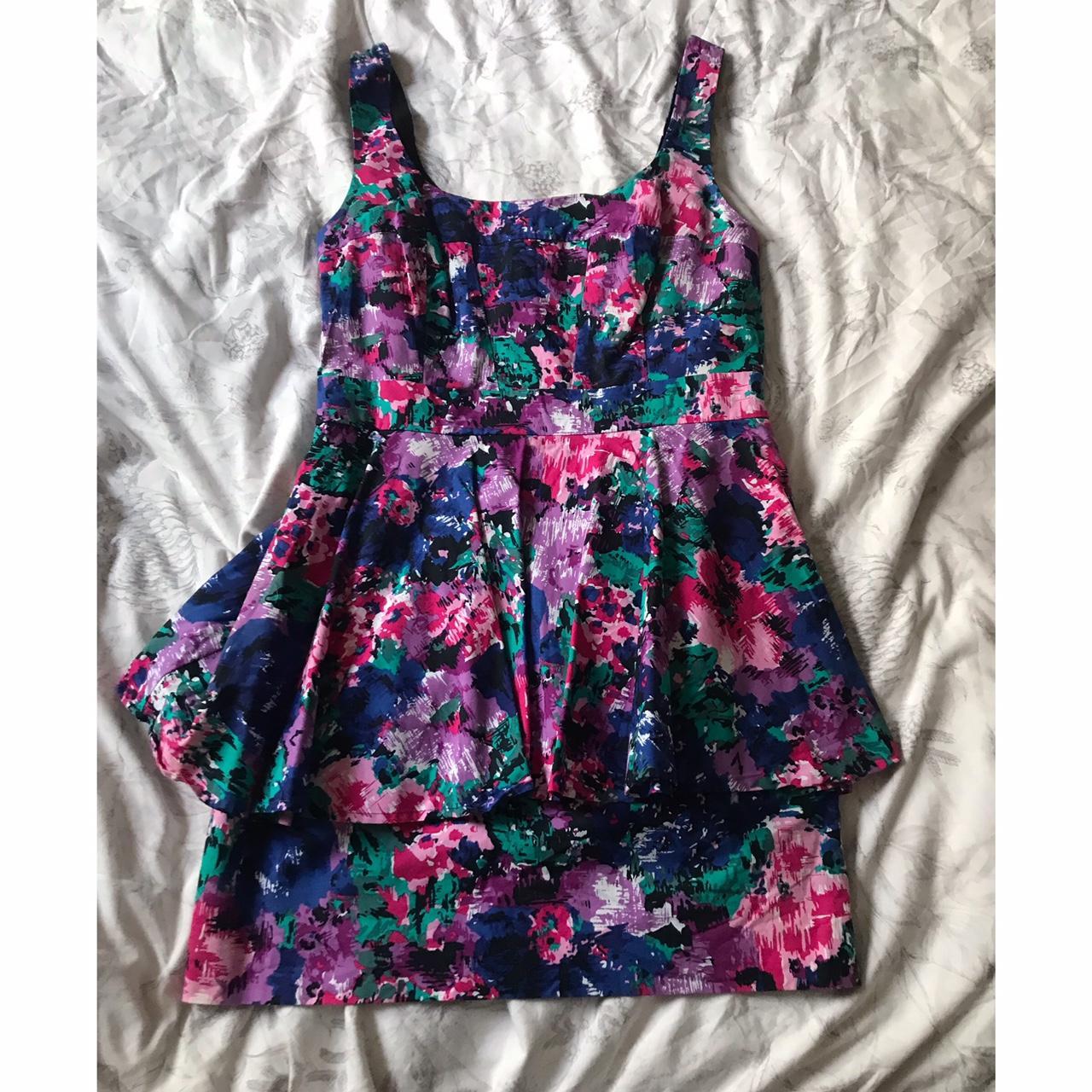 Floral dress from oasis Size 10 Worn once #oasis... - Depop