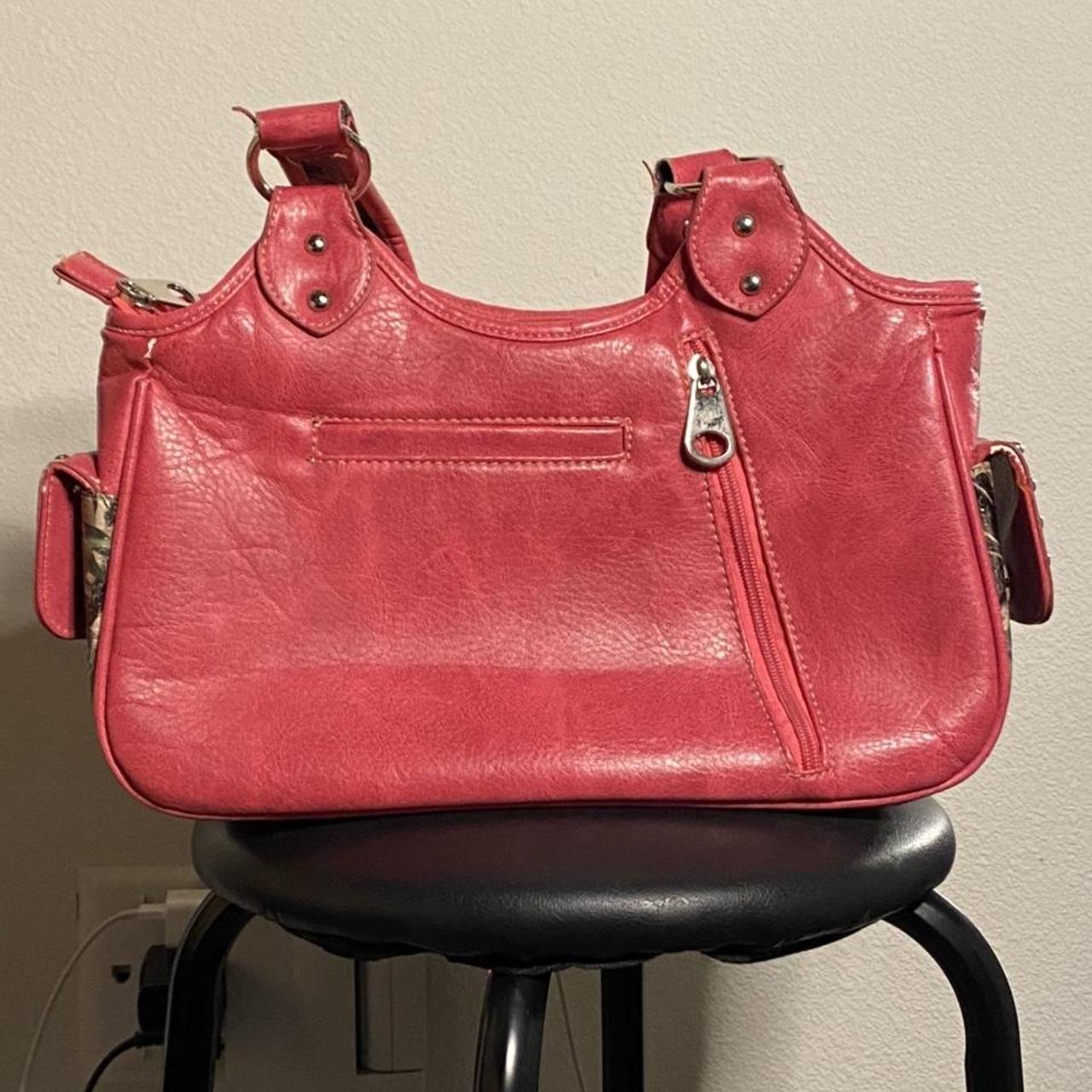 Y2k Pink Camo Bedazzled Bag/Purse very spacious y2k... - Depop