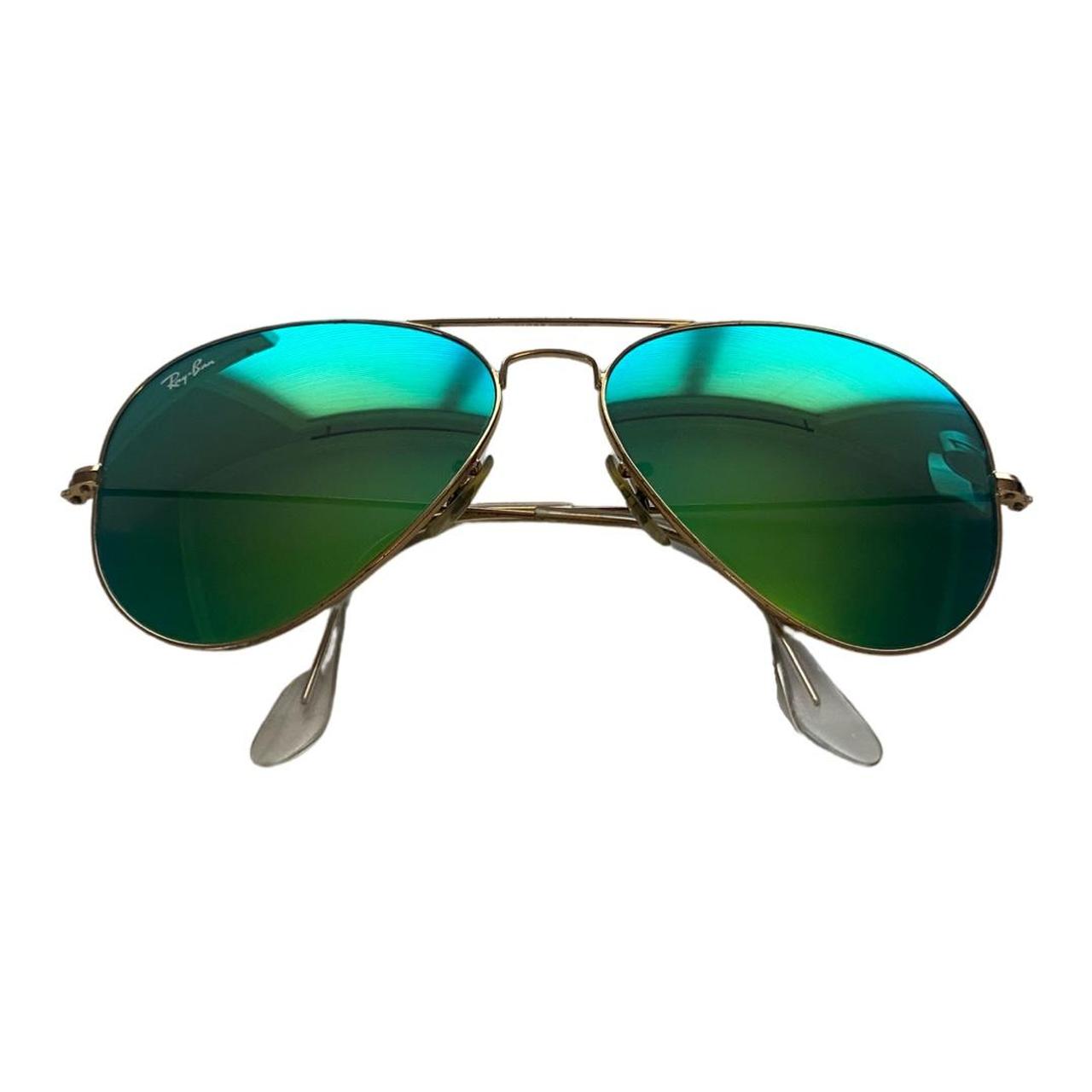 Ray-Ban Aviator Flash Lenses Lenses: green... - Depop