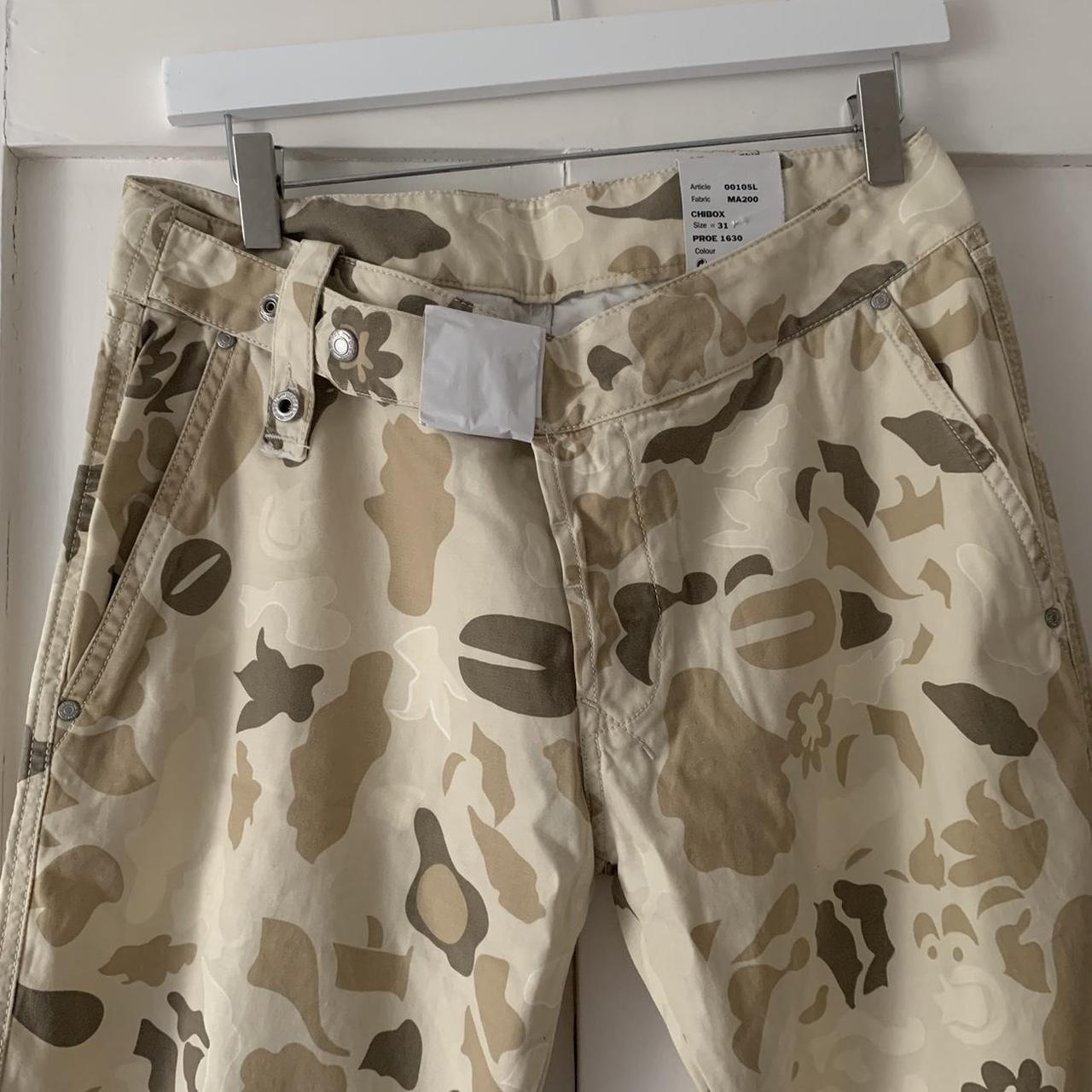 Rare Diesel beige camo straight leg trousers. Brand... - Depop