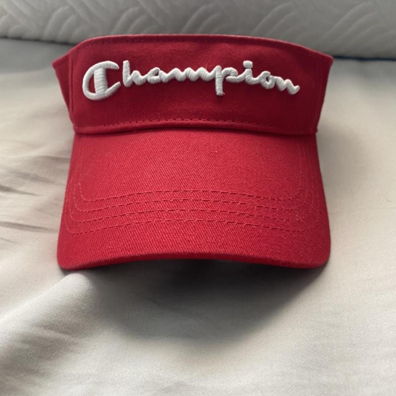 Red Champion Visor Hat Brand new Good condition... - Depop