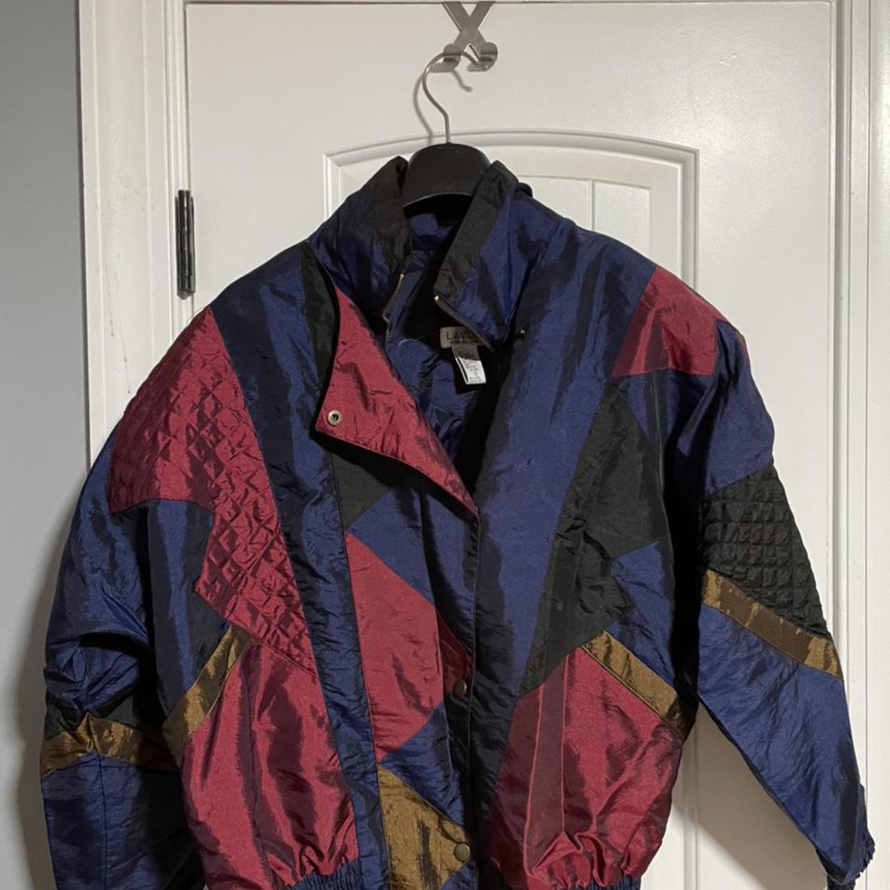 Vintage Women's 90's Colorfull Windbreaker Jacket... - Depop