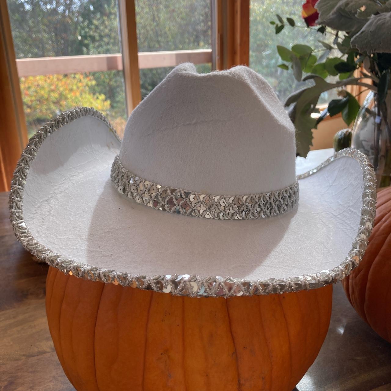 2000s bling costume cowboy hat 2 small stains on... - Depop