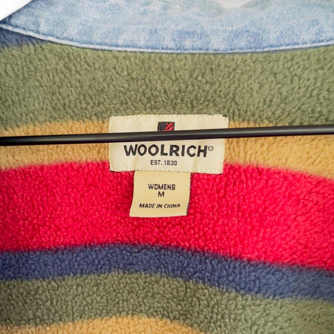 Vintage Woolrich Striped Fleece Lined Opal Jean... - Depop