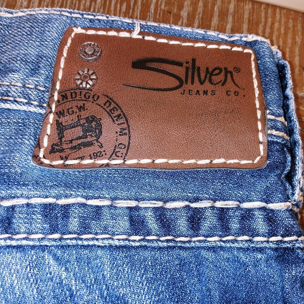 Men's Silver Distressed Denim Zac Flap W31/L34; much... - Depop