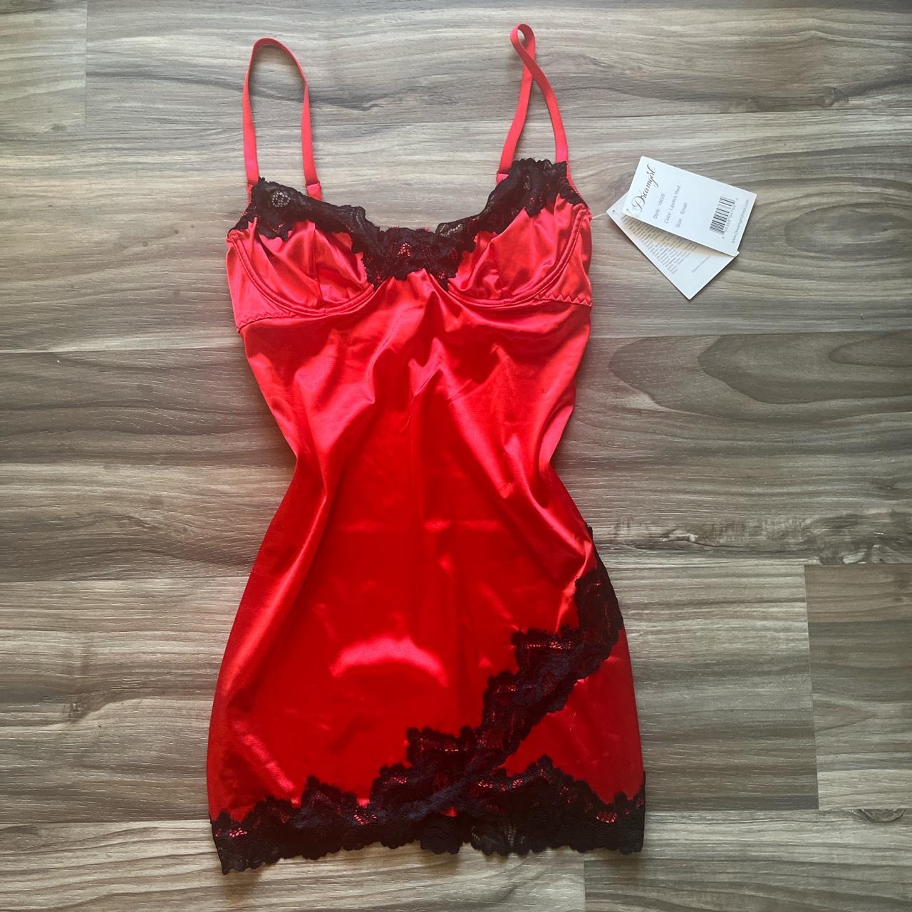 Dreamgirl Womens Red And Black Vest Depop