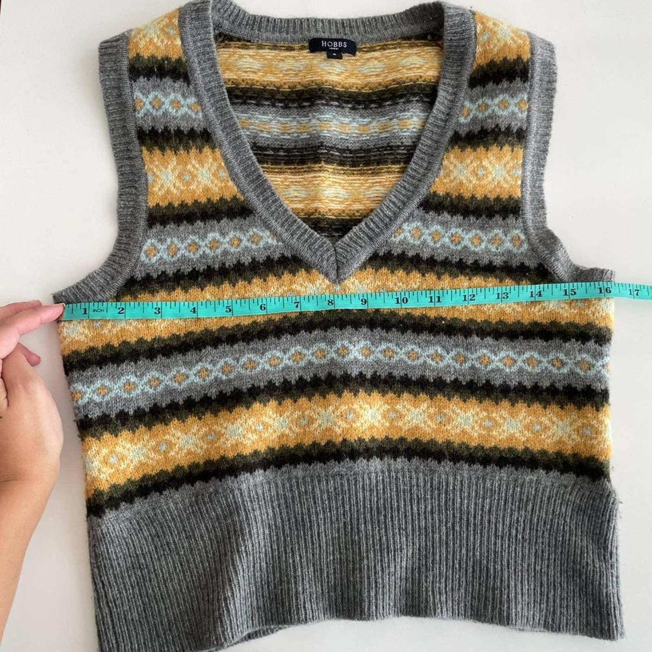 Hobbs London lambswool fair isle knitted sweater... - Depop